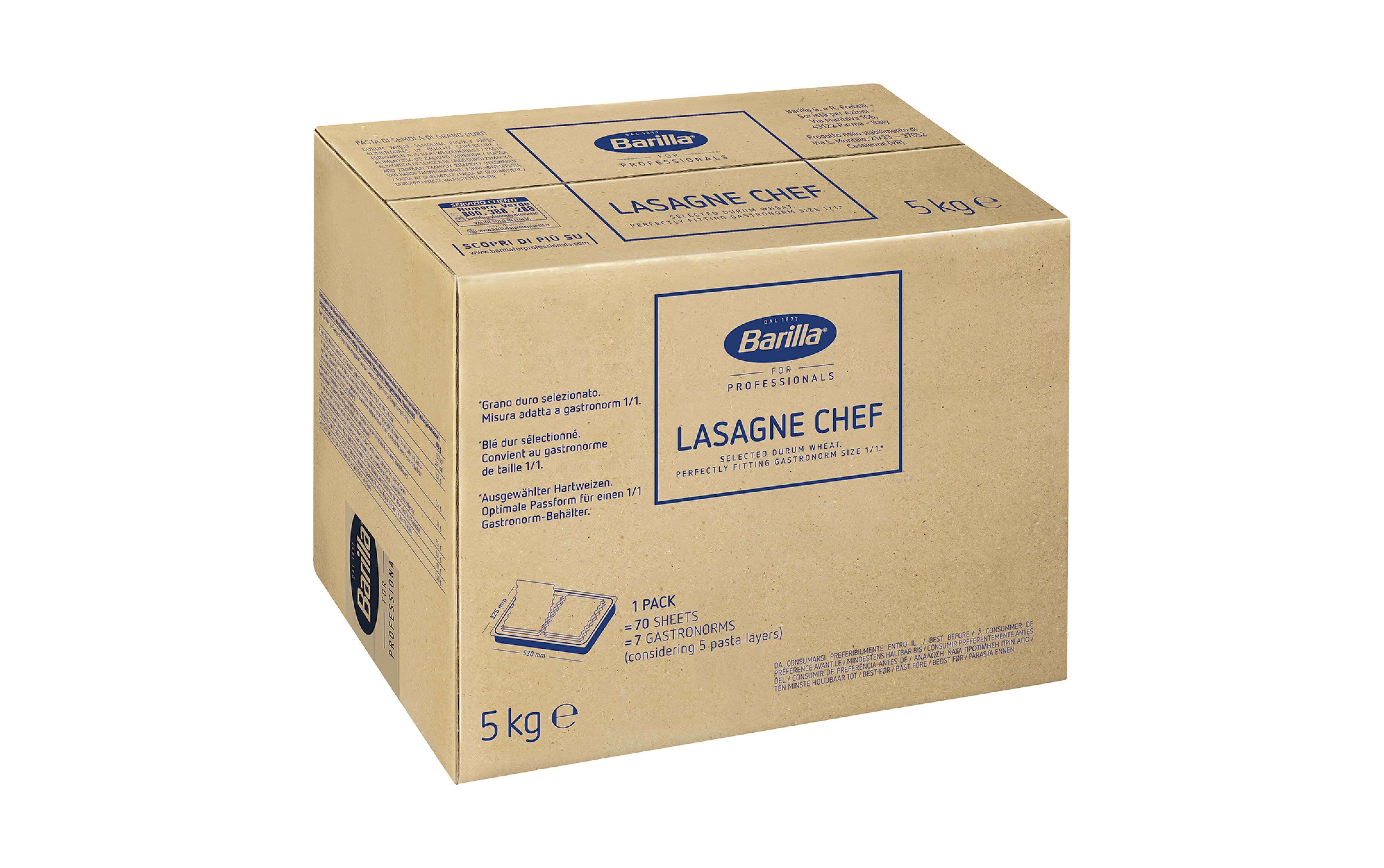 Barilla Lasagne Semola Foodservice Horeca kg 5 | Barilla for Professionals